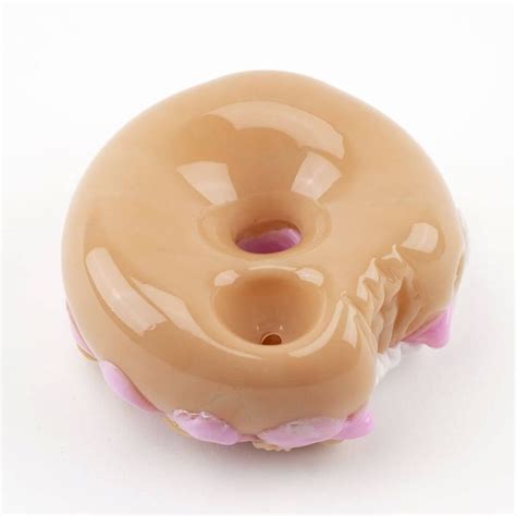 Empire Glassworks Pink Donut Bite Me Hand Pipe Scrumptious Glass