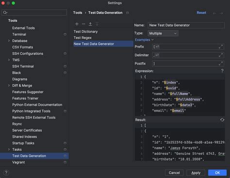 Generate Test Data IntelliJ IDEA Documentation