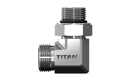 Ss Fs6801 04 04 O Ring Face Seal Orfs To Orb Adj Elbow Titan Fittings