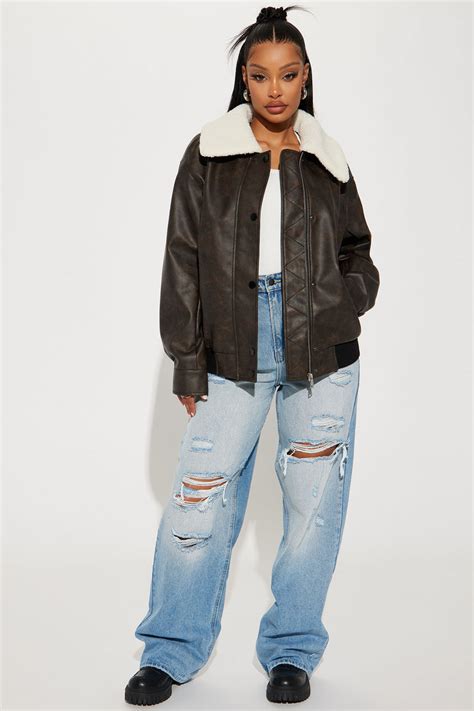 Deena Bomber Jacket Brown Fashion Nova Jackets And Coats Fashion Nova