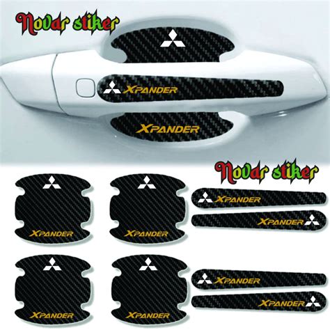 Jual 1set Stiker Karbon Handle Mobil Xpander Stiker Pengaman Gagang