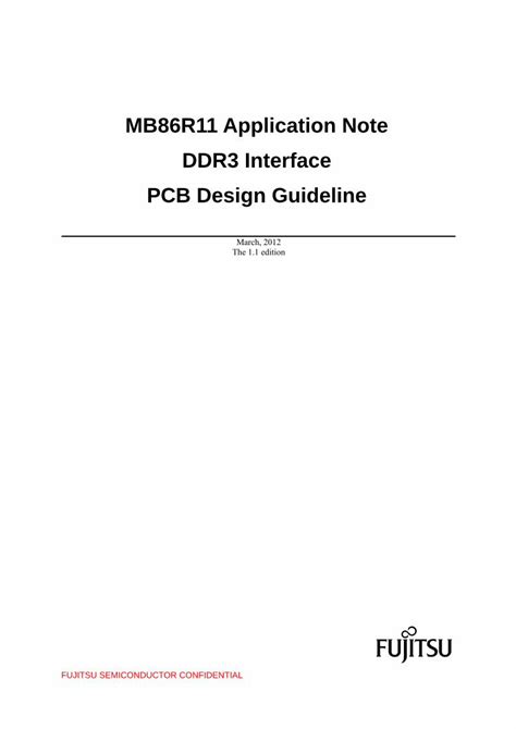 Pdf Mb86r11 Application Note Ddr3 Interface Pcb Mb86r11 Application