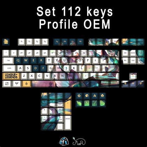 Sona Maven Of The Strings Lol Series Keycap Set 112 Keys Etsy