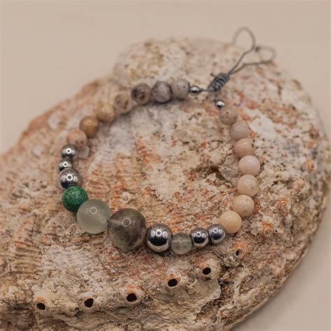 Bransoletka Męska Wodnik Fluoryt Opal Turkus W Hand Works