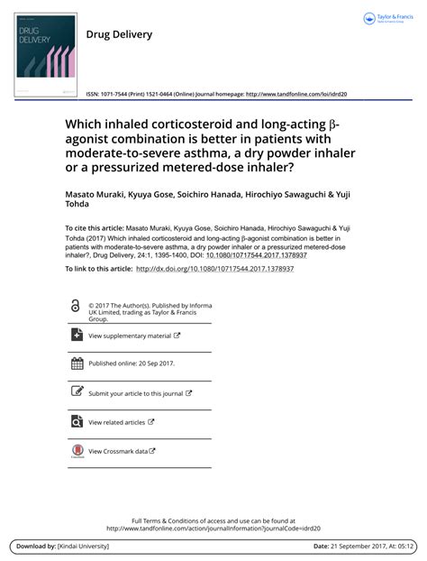 Pdf Which Inhaled Corticosteroid And Long Acting β Agonist Combination Is Better In Patients