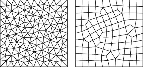 The Triangular And Quadrilateral Meshes For Example 1 Download Scientific Diagram