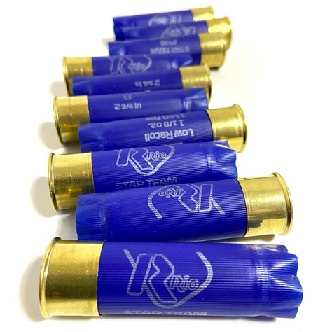 Blue Empty Rio High Brass Shotgun Shells 12 Gauge Used 12ga Hulls