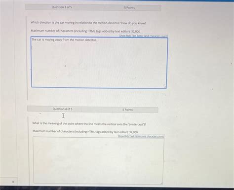 Solved Part Of Motion Figure Interpretation The Graph Chegg
