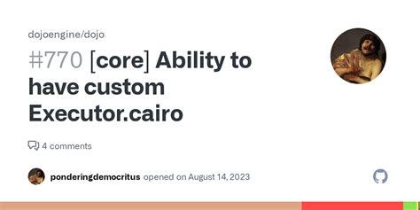 Core Ability To Have Custom Executor Cairo Issue 770 Dojoengine