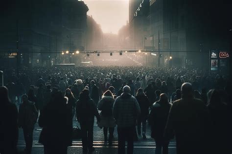 Uma Paisagem Urbana Movimentada Capturada Em Uma Foto De Longa