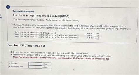 Solved Required InformationExercise Algo Chegg