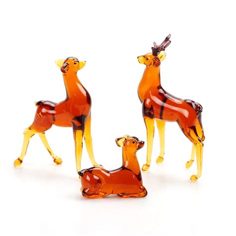 Art Glass Deer Glass Sculpture Hand Blown Glass Art Glass Sculpture Etsy