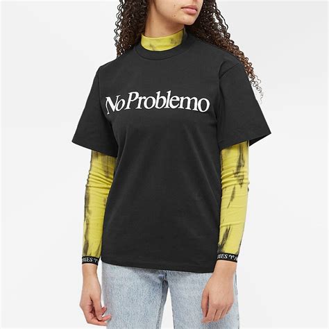 Aries Womens No Problemo T Shirt In Black Aries