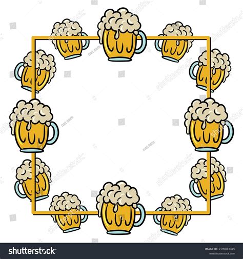 Square Bright Yellow Decorative Frame Copy Stock Vector Royalty Free