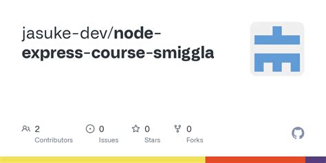 GitHub Jasuke Dev Node Express Course Smiggla