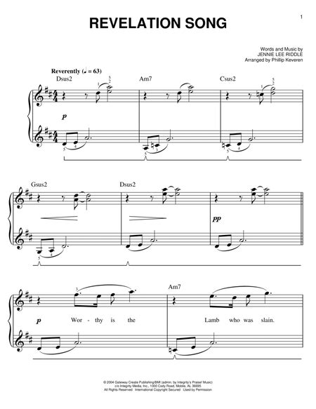 Revelation Song Arr Phillip Keveren By Jennie Lee Riddle Easy