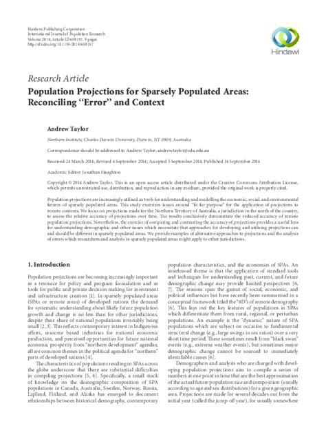 Pdf Population Projections For Sparsely Populated Areas Reconciling