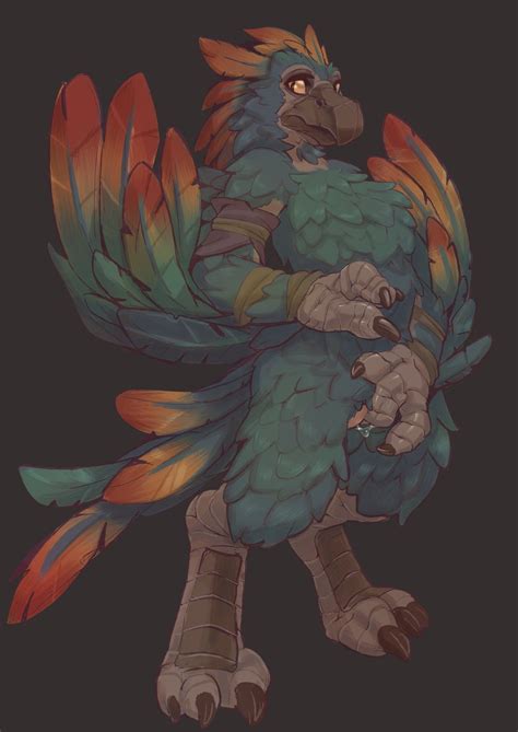 Rule 34 2020 Avian Beak Biped Black Background Feathers Green Body