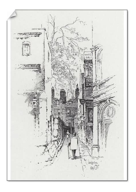 Print Of Lincolns Inn From Carey Street Engraving Architecture