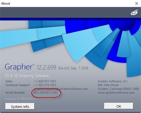where can i find my grapher serial number or product key golden
