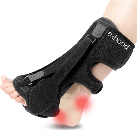 Exhood Upgraded Plantar Fasciitis Night Splint 3 Adjustable Straps