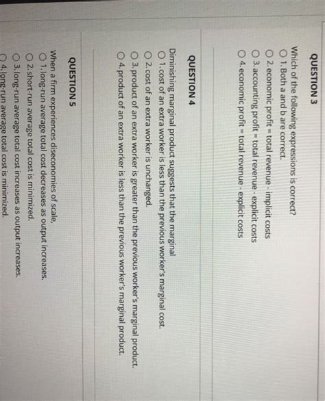 Solved QUESTION 1 When A Firm Experiences Constant Returns Chegg