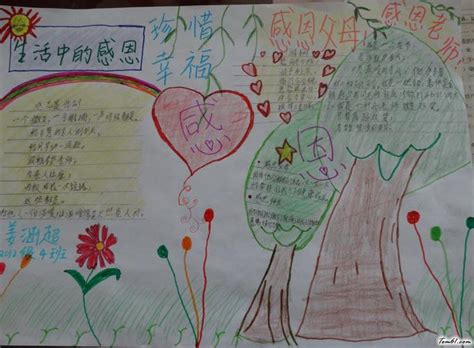六年级传承孝道学会感恩手抄报 学会感恩手抄报 普车都