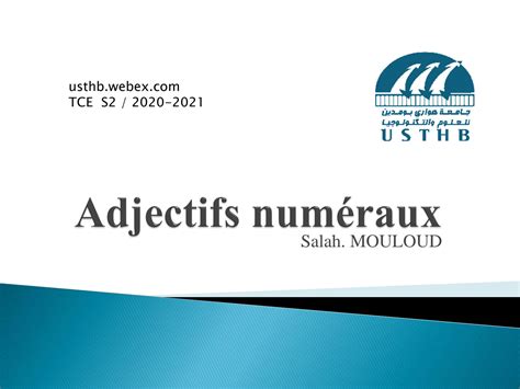 SOLUTION Adjectifs Num Raux Et Chiffres Romains Studypool