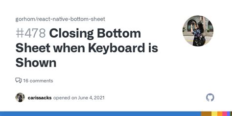 Closing Bottom Sheet When Keyboard Is Shown Issue Gorhom React Native Bottom Sheet GitHub
