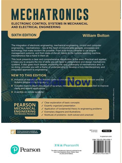 Mechatronics Electronic Control Systems In Mechanical And Electrical