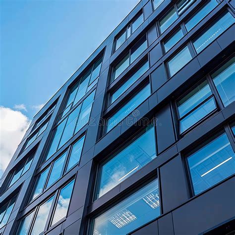 A Modern Building With Windows And Blue Sky Stock Photo Image Of Windows Facade
