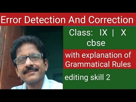 Error Detection And Correction Editing Skill For Class Cbse