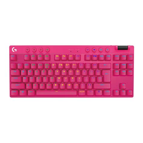 Teclado Mecanico Wireless Logitech Pro X Tkl Magenta RGB Brown DINOBYTE