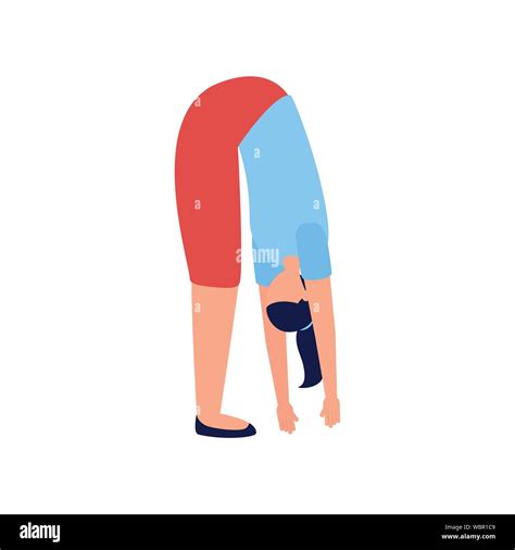 Girl Doing Yoga Pose Vector Design Stock Vector Image And Art Alamy