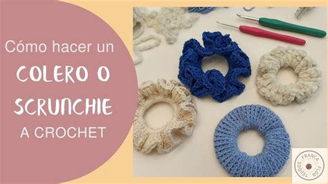 Cómo realizar colero coletero o scrunchie a crochet modelos