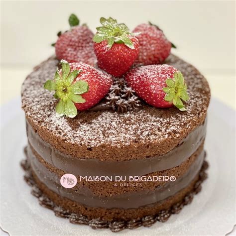 Bolo Naked Cake Chocolate E Brigadeiro Elo7