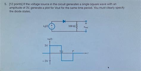 Solved 12 Points If The Voltage Source In The Circuit