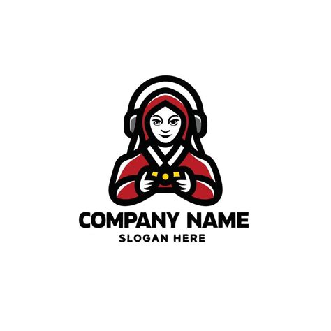 A Woman Holding A Controller Logo Design 54702314 Vector Art At Vecteezy