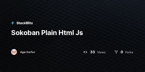 Sokoban Plain Html Js Stackblitz