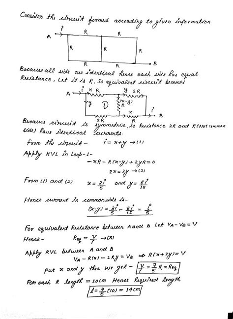 A Wire Of Resistance 0 1 Ohm Cm 1 Bent To Form A Square ABCD Of Side