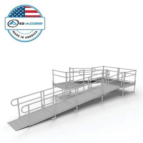 Ez Access Pathway 26 Ft U Shaped Aluminum Wheelchair Ramp Kit With