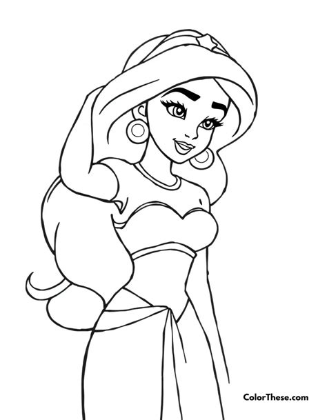 Jasmine Disney Coloring Pages Coloring Pages Colorthese