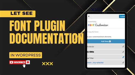 Font Plugin Documentation In Wordpress