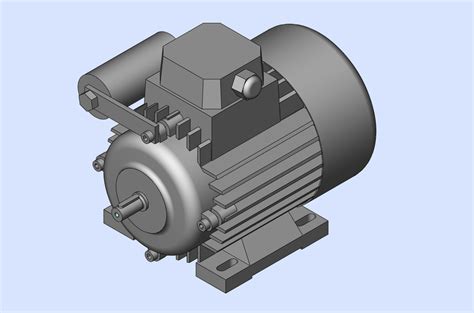 Electric Motor 3D CAD Model Library GrabCAD