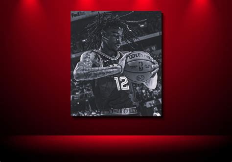 Ja Morant Canvas Wall Artja Morant Posterja Morant Dunk Etsy