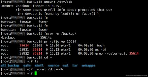 解决 Linux Umount Target Is Busylinux Umount Target Is Busy Csdn博客