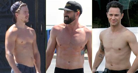 Derek Hough The DWTS Guys Go Shirtless To Film Promo Alan Bersten