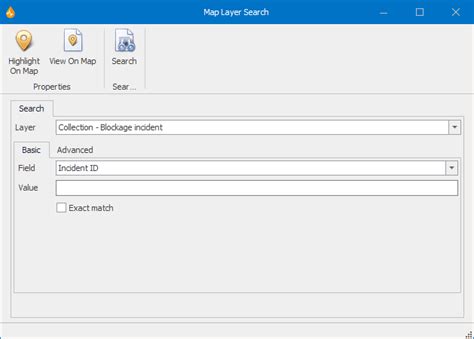 Map Layer Search Dialog