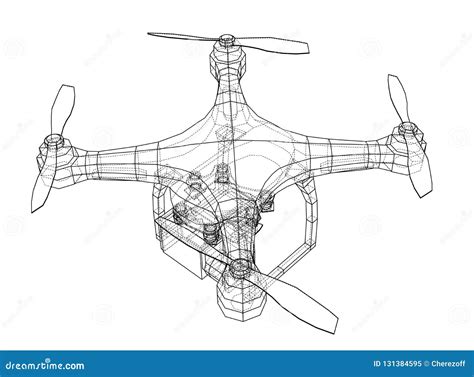 drone concept vector rendering of 3d stock vector illustration of