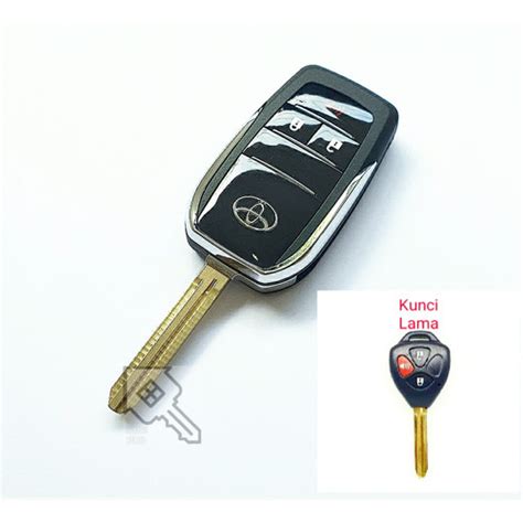 Jual Flip Key Kunci Lipat Cover Mobil Toyota Tombol Innova Fortuner Altis Hitam Jakarta
